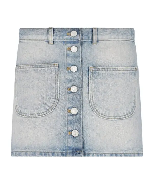 COURREGES Courrèges Multiflex Denim Mini Skirt - Gray