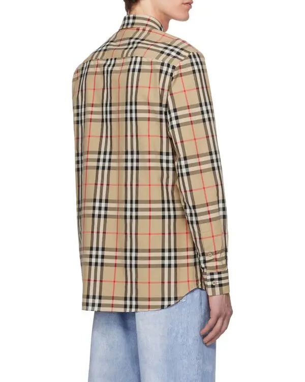 Burberry Long Sleeved Checked Buttoned Shirt