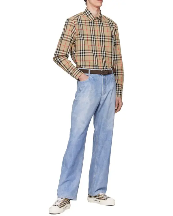 Burberry Long Sleeved Checked Buttoned Shirt