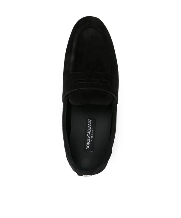 Dolce & Gabbana Logo Plaque Loafers - Black