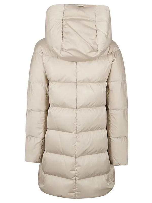 Herno Zip-up Drawstring Hooded Jacket - Gray