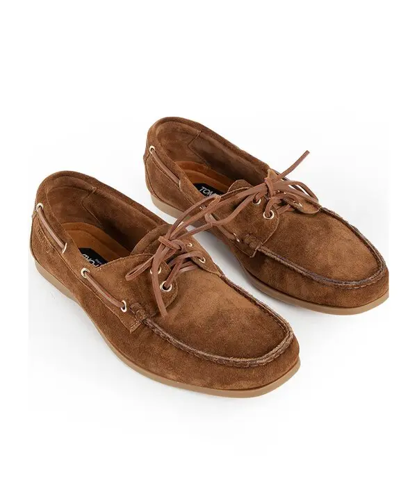 TOM FORD Squared Toe Lace-up Boat Shoes