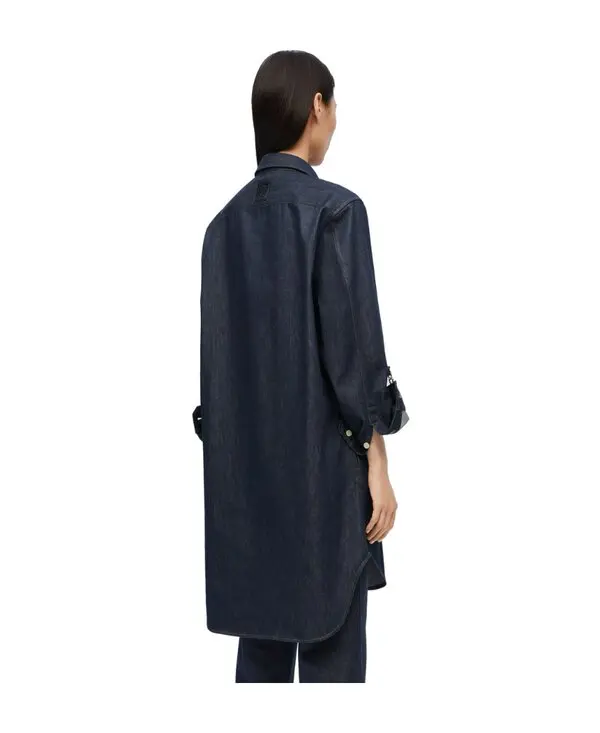 Loewe Chain-detailed Denim Shirt Dress