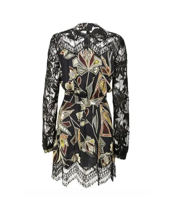 Just Cavalli Lace Long-sleeve Dress