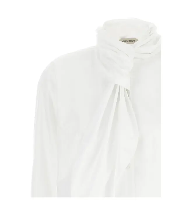Alberta Ferretti Knot Detail Poplin Shirt