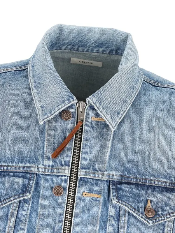 Celine Trucker Jacket In Cotton Denim