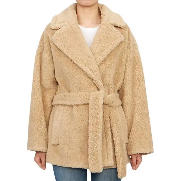 Max Mara Long-sleeved Belted Lapel Jacket