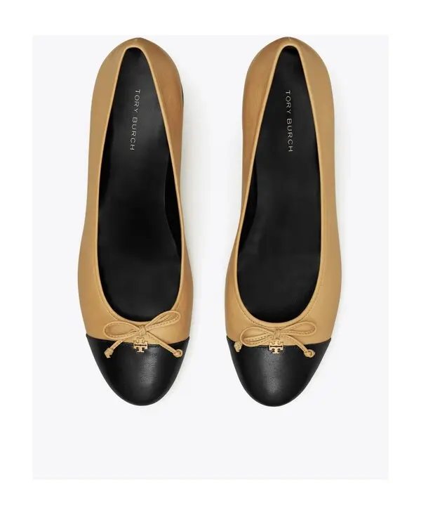 Tory Burch Cap Toe Pumps - Nude