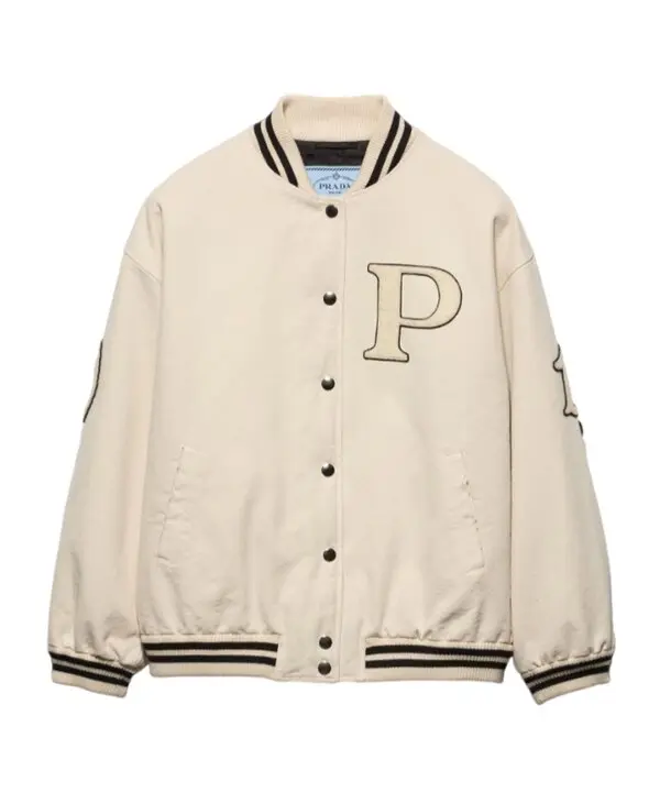 Prada Button-up Bomber Jacket - Ivory