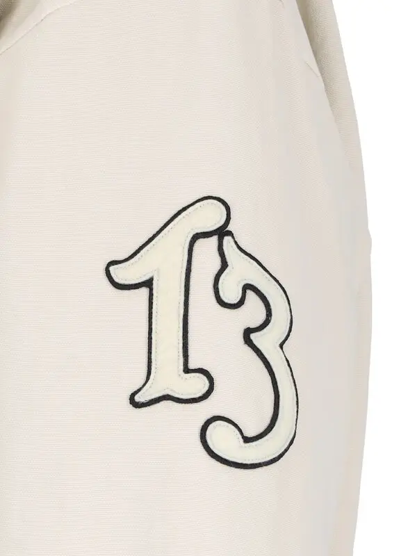 Prada Button-up Bomber Jacket With Embroidered Detailing - Ivory