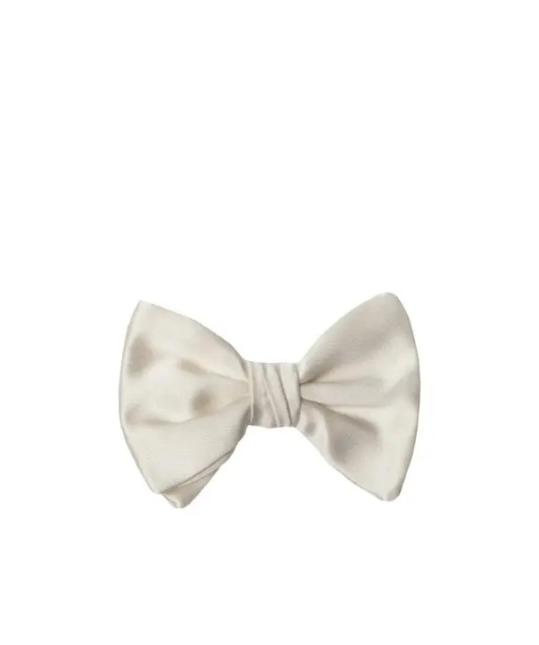 Giorgio Armani Silk Bow Tie - White