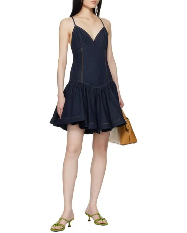 Zimmermann V-neck Denim Mini Dress
