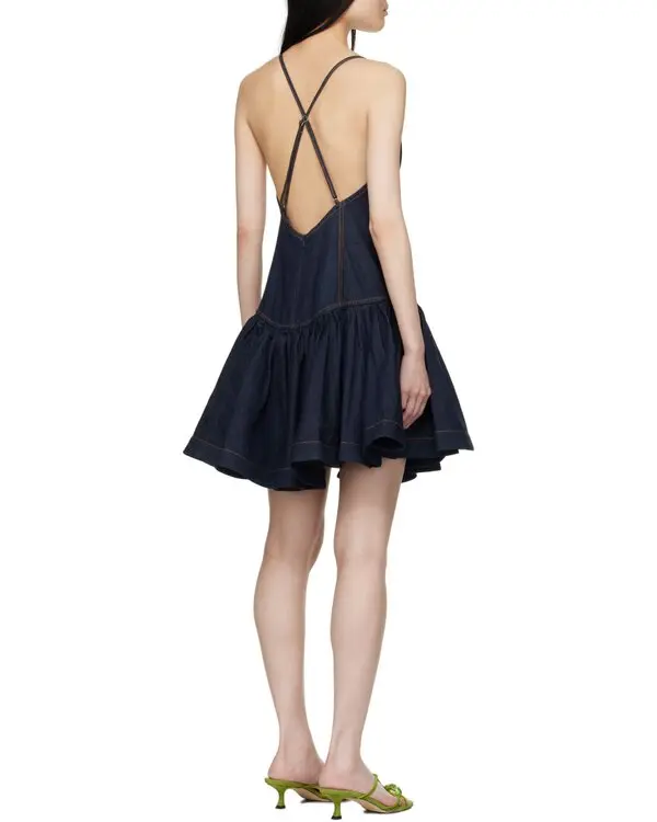 Zimmermann V-neck Denim Mini Dress