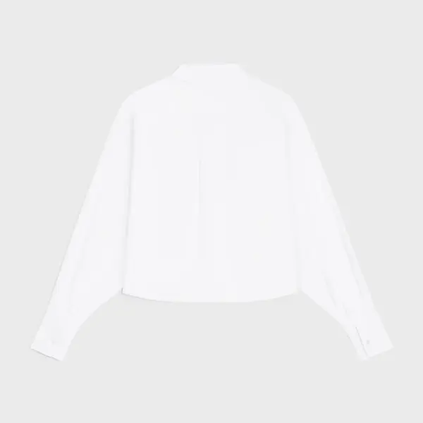 Celine Cropped Cotton Poplin Shirt