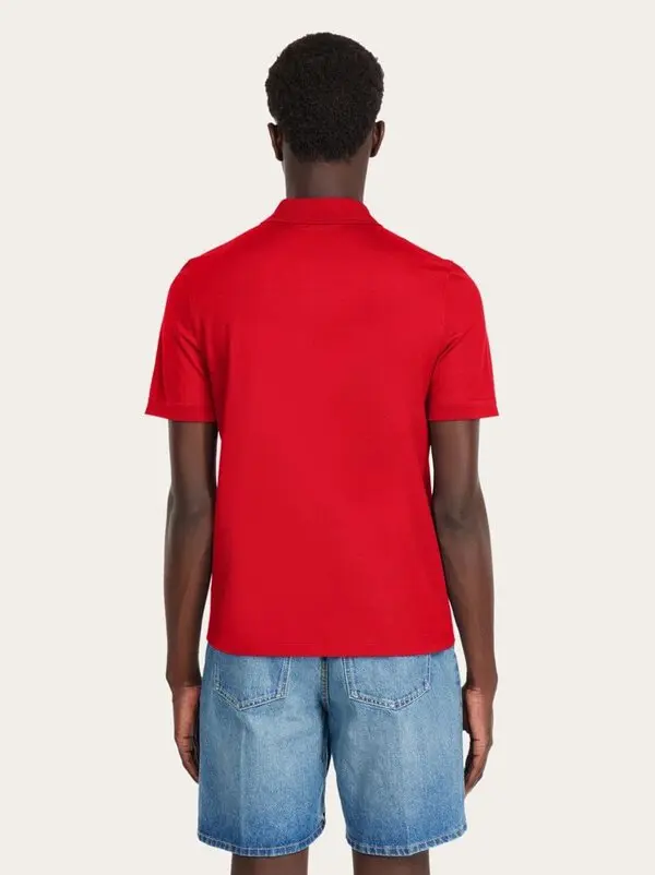 FERRAGAMO Zip Collar Polo Shirt