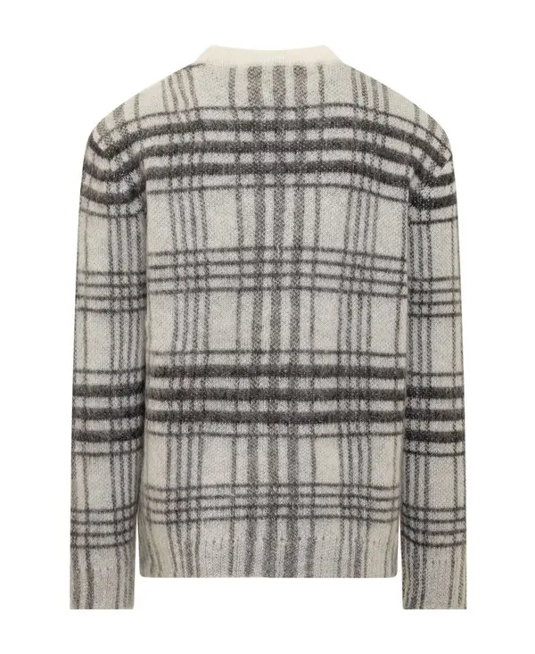 J.W.ANDERSON Jw Anderson Logo Intarsia-knit Checked Jumper