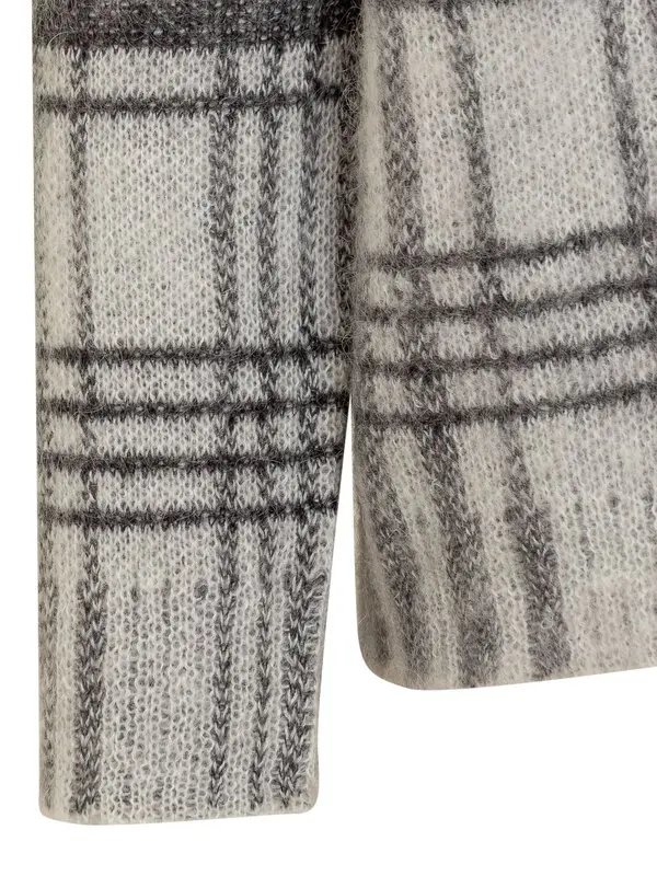 J.W.ANDERSON Jw Anderson Logo Intarsia-knit Checked Jumper