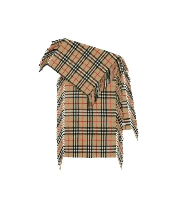Burberry Checked Fringed-edge Scarf
