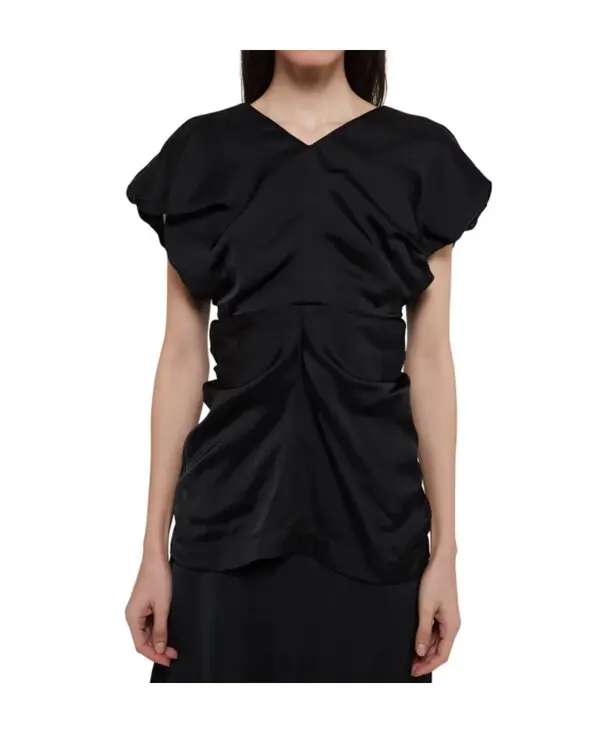 JIL SANDER V-neck Short-sleeved Blouse
