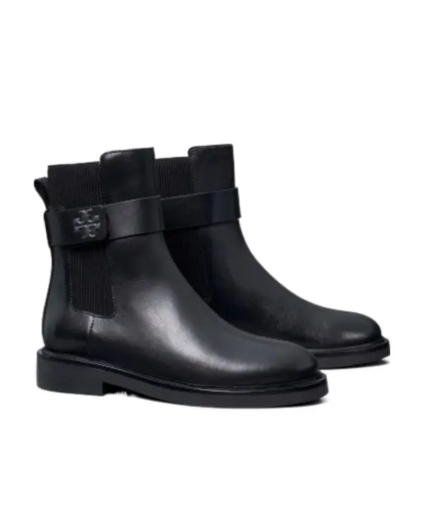 Tory Burch Double Logo Detailed Ankle Boots