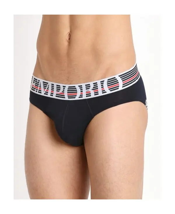 Emporio Armani Logo Detail Panties - Black