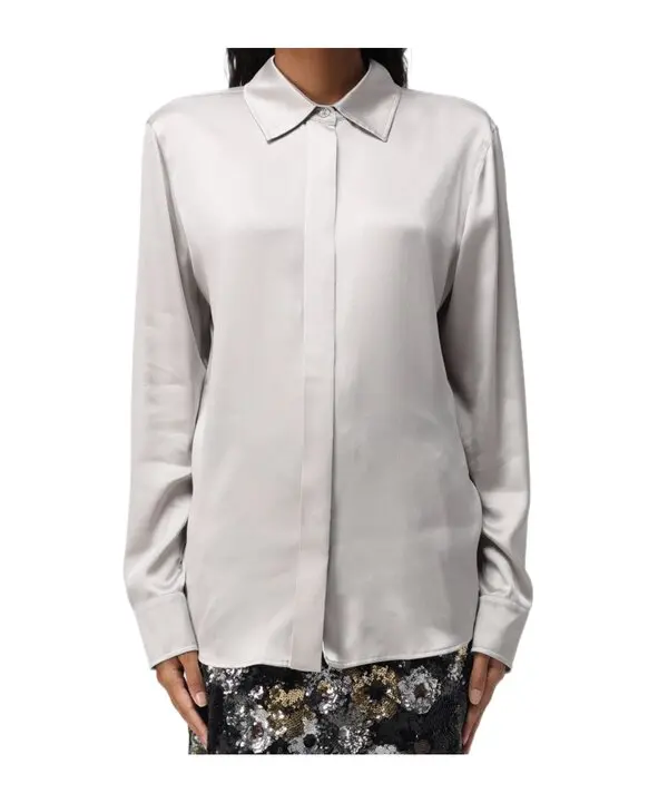 Max Mara Long-sleeved Shirt With Lapel Collar
