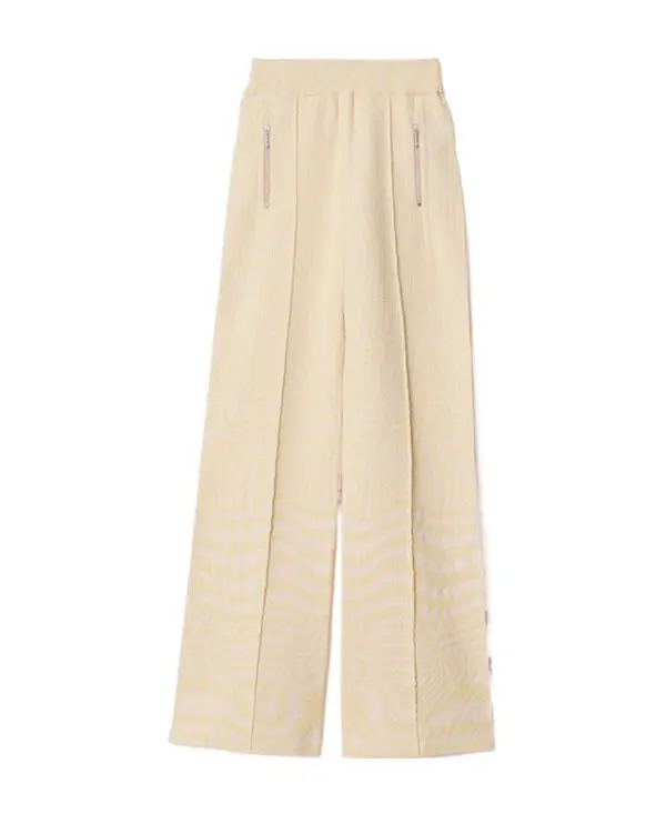 Burberry Houndstooth Jacquard High-waisted Trousers - Nude