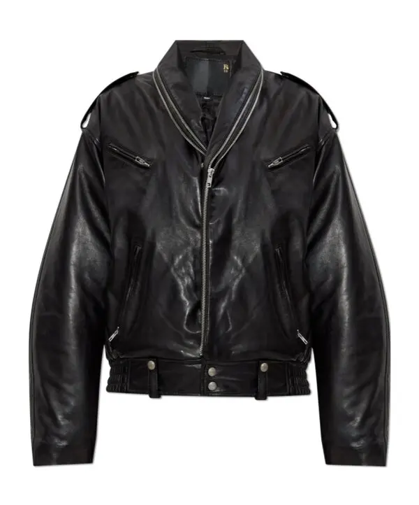R13 Zip-collar Motorcycle Jacket