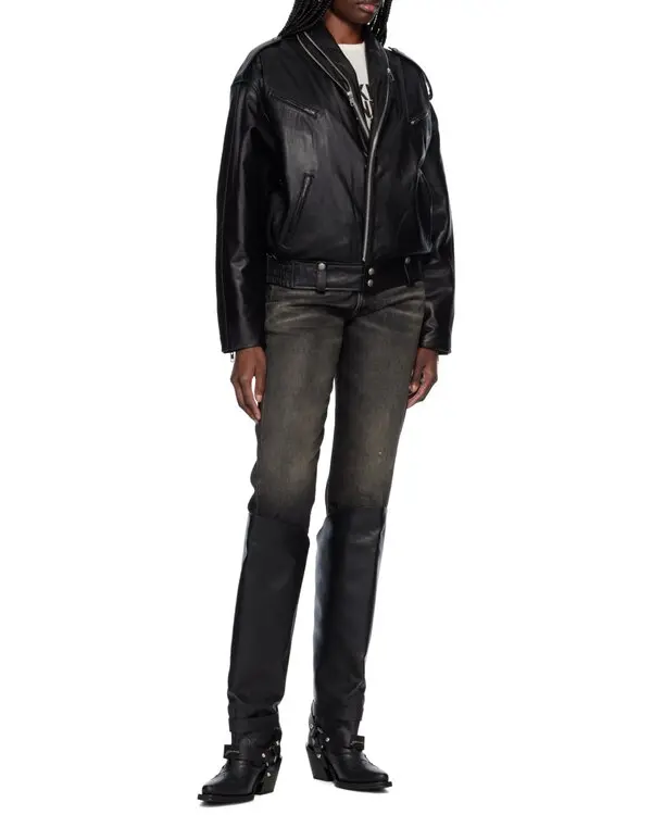 R13 Zip-collar Motorcycle Jacket