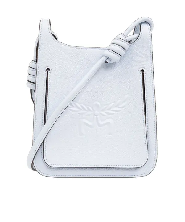 Mcm Himmel Shoulder Bag With Knotted Details - White