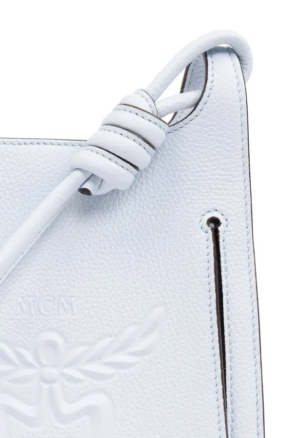 Mcm Himmel Shoulder Bag With Knotted Details - White