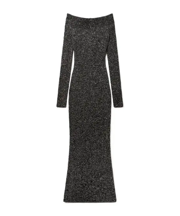Stella McCartney Sequin Off-shoulder Floor-length Gown