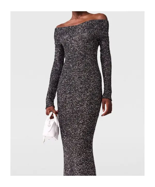 Stella McCartney Sequin Off-shoulder Floor-length Gown