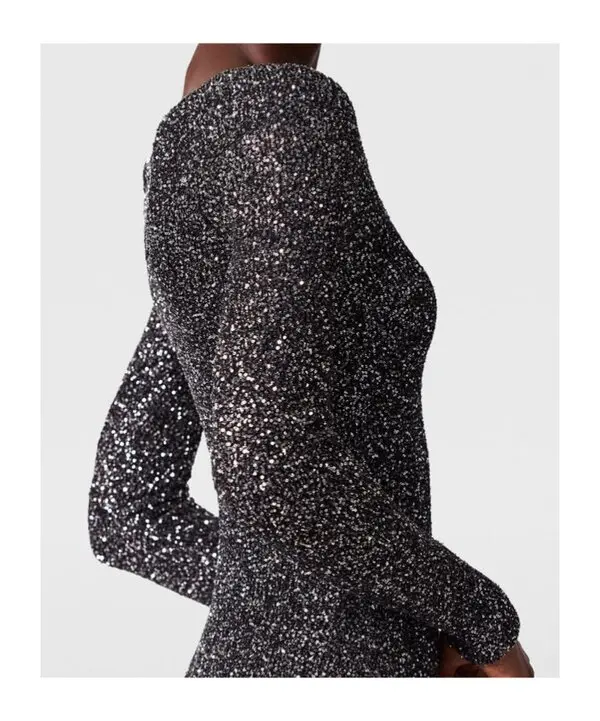 Stella McCartney Sequin Off-shoulder Floor-length Gown