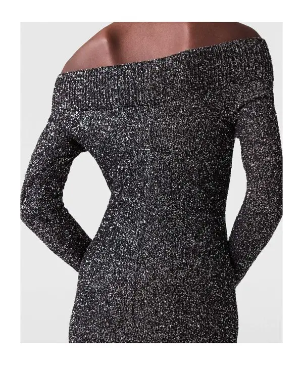 Stella McCartney Sequin Off-shoulder Floor-length Gown