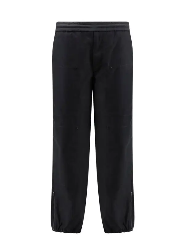 Moncler Straight-leg Trousers With Drawstring Waist - Black