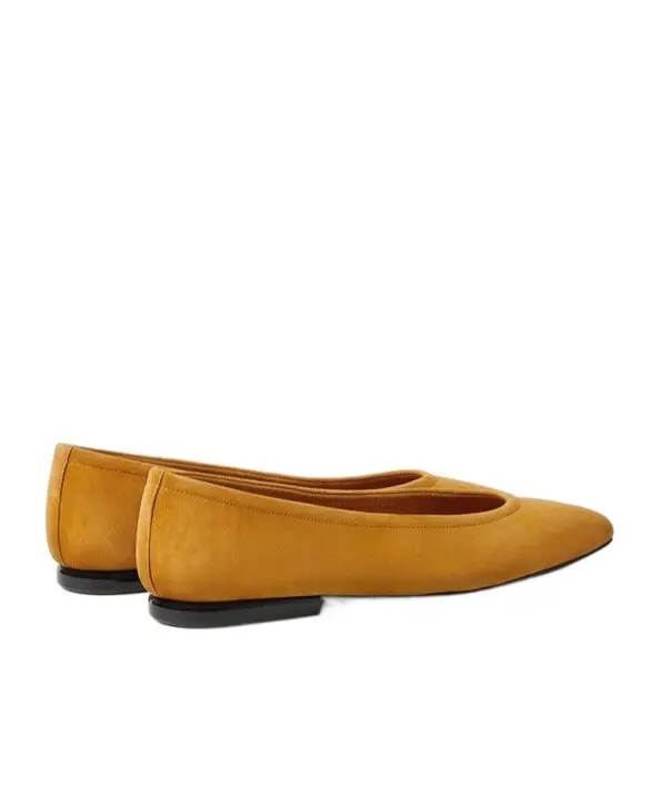 Loro Piana Primula Round Toe Slip-on Flats - Persimmon