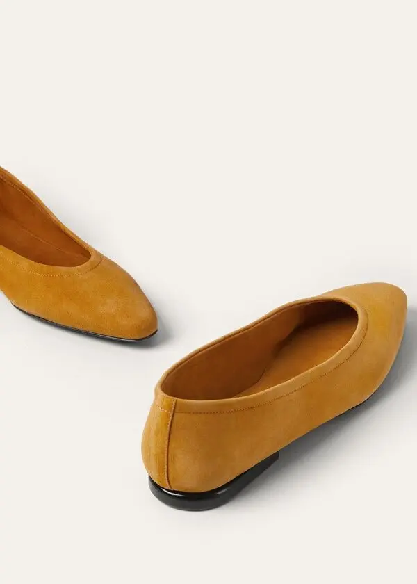 Loro Piana Primula Round Toe Slip-on Flats - Persimmon