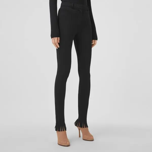 Burberry Fringed Crepe Leggings