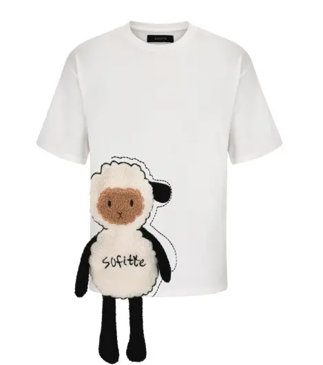 SOFITTE Cartoon Decorated T-shirt