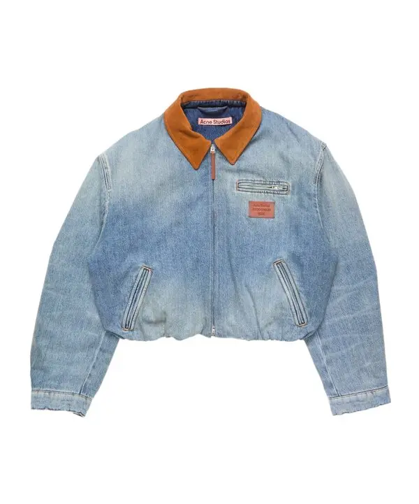 Acne Studios Denim Bomber Jacket - Blue