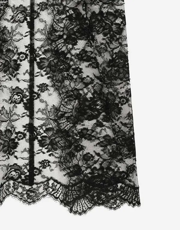 Dolce & Gabbana Chantilly Lace Midi Skirt