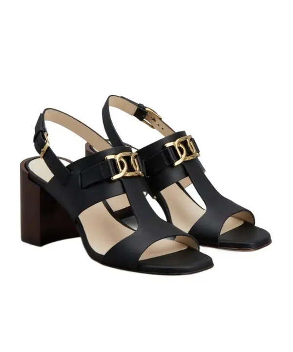 TOD'S Kate Logo Plaque High Heel Sandals