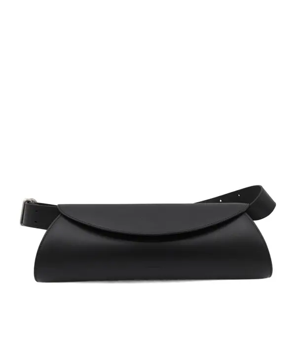 JIL SANDER Cannolo Shoulder Bag - Black