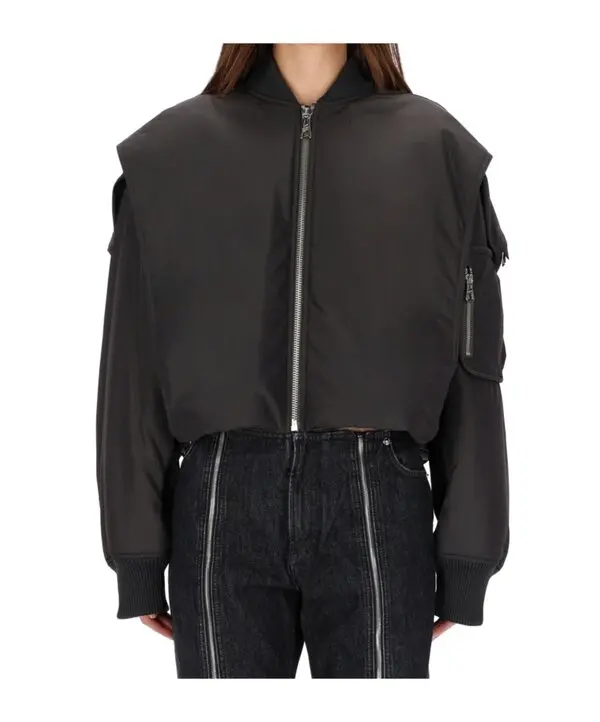 JEAN PAUL GAULTIER Hooded Bomber Jacket - Black