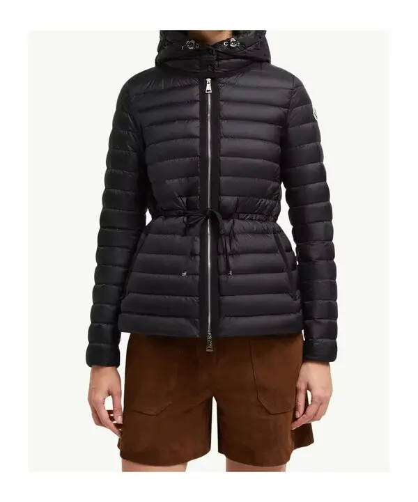 Moncler Raie Belted Hooded Down Jacket