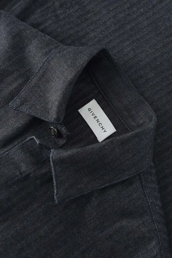 Givenchy Shirt In Herringbone Denim