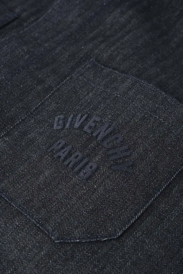 Givenchy Shirt In Herringbone Denim