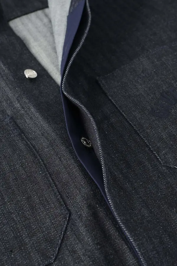 Givenchy Shirt In Herringbone Denim