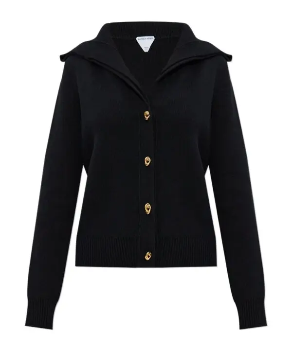 Bottega Veneta Knotted Button Detailed Knitted Cardigan
